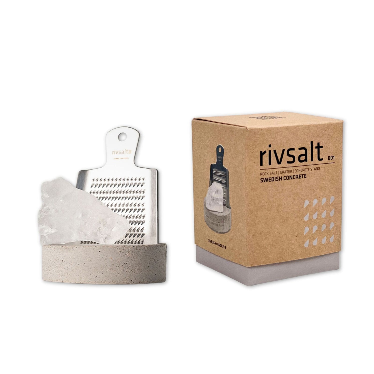 Rivsalt – The Original Halit Salt Grater with Swedish Concrete Stand ...